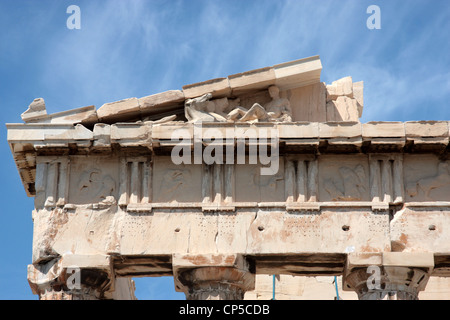 The East frieze of the Parthenon, Acropolis of Athens, Greece ...