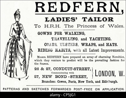 Page of Victorian newspaper adverts, 1880s, 19th Century Stock Photo ...