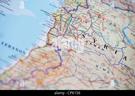 Map of Syria Stock Photo - Alamy