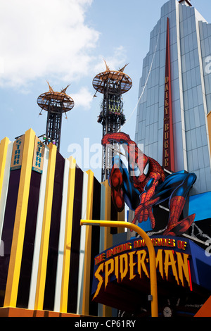 The Spiderman ride at Universal Studios Islands of Adventure theme park ...