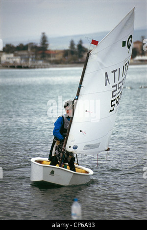 small boat sailing Stock Photo - Alamy
