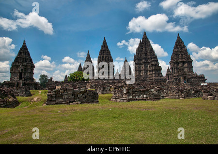 The prambanan temple complex in java, indonesia is captivating with its ...