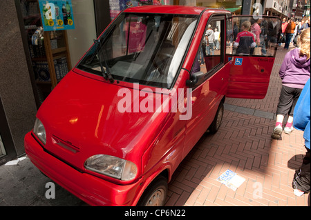 Small Red Disabled Car Amsterdam Holland Netherlands Europe Stock Photo ...
