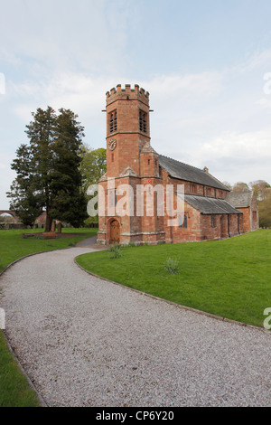 Wetheral Church near the river Eden, Wetheral, Carlisle, Cumbria, UK ...