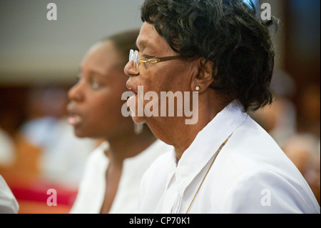 People congregated to worship Christianity in an African American camp ...