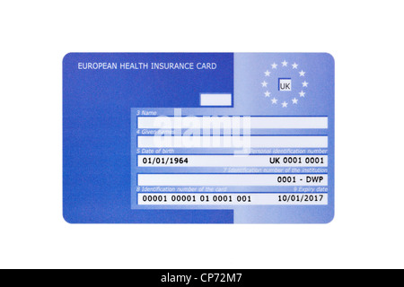 A UK issued European Health Insurance Card Stock Photo - Alamy