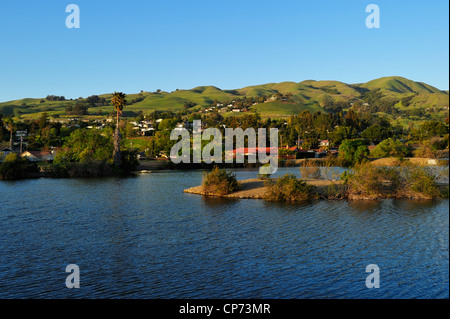 Sunset over the Dr. Robert W. Gross groundwater recharge ponds at Noble ...