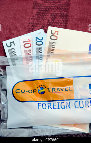 foreign currency plastic travel wallet coop Stock Photo - Alamy