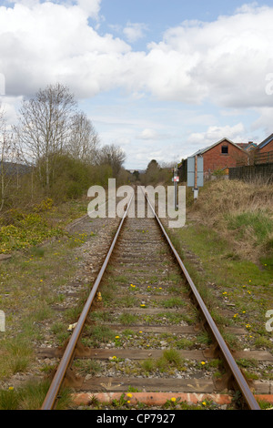 Single track railway line from Saxmundham to Leiston used to transport ...