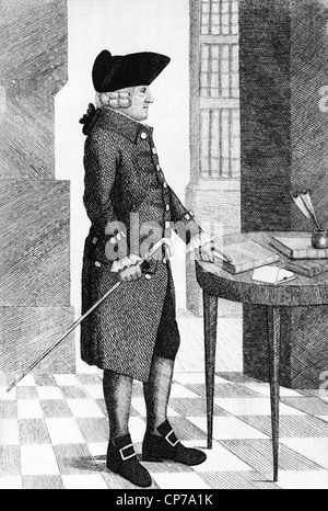 Portrait of Scottish economist Adam Smith, engraving, 18th century ...
