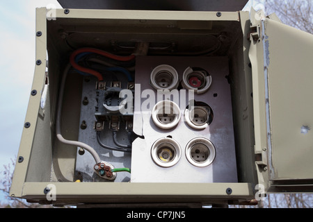 old empty fuse box Stock Photo - Alamy