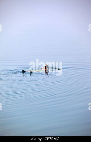 "Dead man" floating at the surface of a swimming pool Stock Photo - Alamy