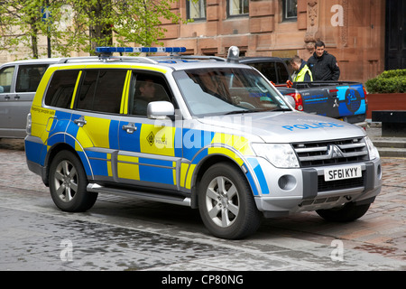 Police patrol car Glasgow Scotland Britain UK Europe Stock Photo ...