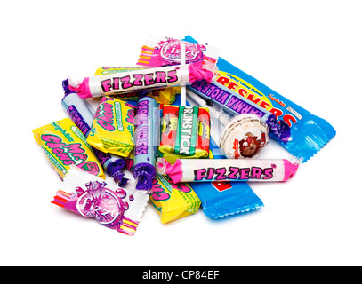 Pile of old fashioned retro sweets / candy 1970s 1980s UK Stock Photo ...