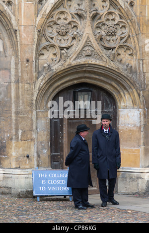 University porter; Two University porters at Trinity College, Cambridge ...