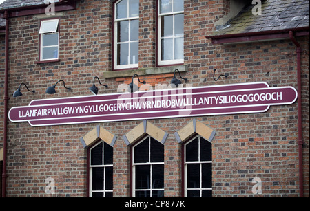 Llanfairpwll railway station.The Welsh rail station with the longest ...