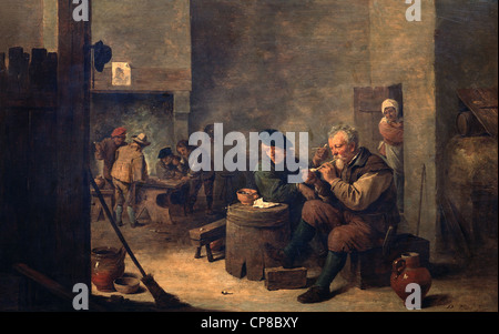Teniers le Jeune smokers Prado Museum - Madrid Stock Photo - Alamy