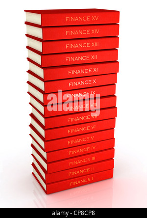 Financial Education on Red in Flat Design Stock Photo - Alamy