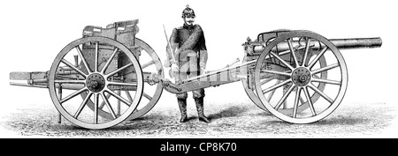 German field artillery cannon, 19th Century, Deutsches Feldgeschütz aus ...