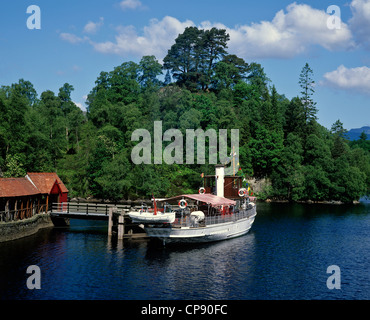 The Sir Walter Scott steamboat on Loch Katrine in the Trossachs ...