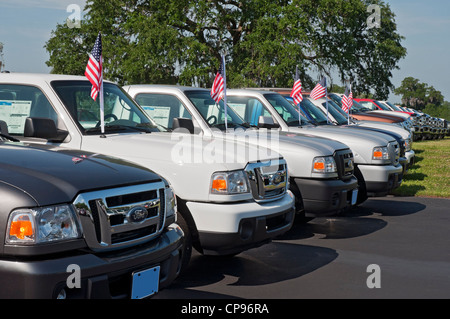 New vehicles lined up at Ford dealership in North Central Florida Stock ...