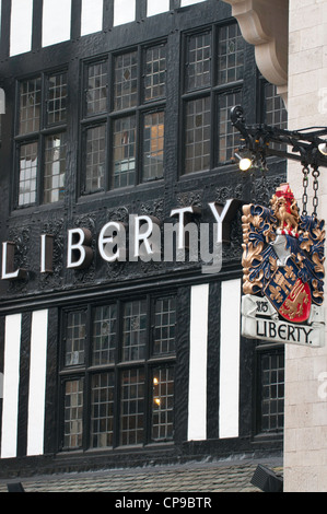 The famous shop front of Liberty, Regent Street, London, England Stock ...