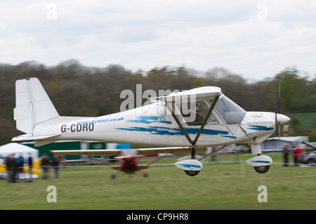 Ikarus C42 MIcrolight aircraft takes off from Popham airfield during ...