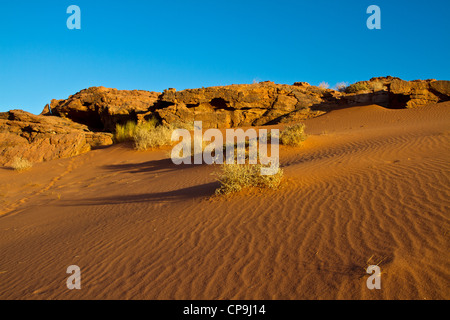 Wadi Rum red sand desert with Jordan flag installation dramatic ...