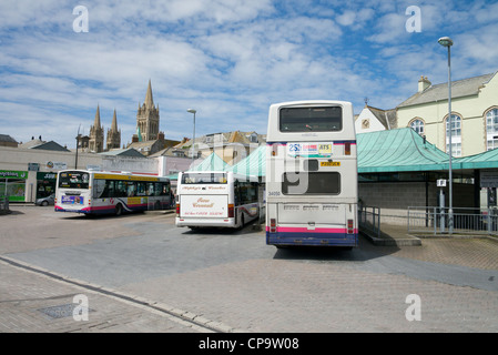 Truro bus station, Cornwall, UK Stock Photo - Alamy