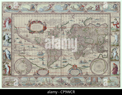 Nova Totius Terrarum Orbis Geographica ac Hydrographica Tabula -17th ...