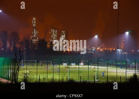 Grangemouth playing football, Stirlingshire, Central Region, Scotland ...