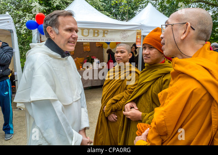 Paris, France, Interfaith Buddhist Festival, Meeting French Protestant ...