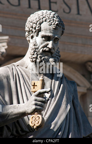 Detail of Saint Peter's Statue Holding Key to Heaven. Saint Peter's ...