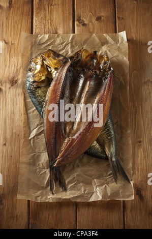 Traditional whole kippers Smoked herrings Stock Photo: 48165194 - Alamy