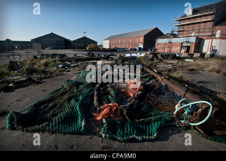 Fish Dock and Wyre Dock, Fleetwood, Lancashire, from the south-west ...