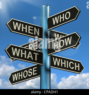What, Where, Who, Why, When, How Stock Photo - Alamy