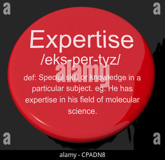 Expertise Definition Button Shows Skills Proficiency And Capabilities ...