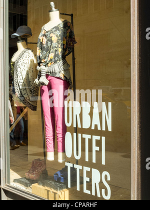 Urban Outfitters shop window display and entrance, Buchanan St, Glasgow ...