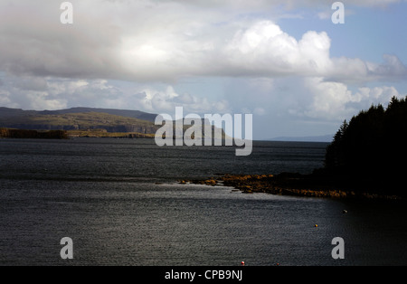Loch Bharcasaig looking towards Loch Bracadale and Minginish Duirinish ...