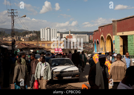 Addis Ababa Ethiopia, Africa modern city buildings Bole Medhanialem ...
