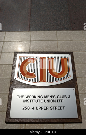 Working Men's Club and Institute Union (CIU) logo, London Stock Photo ...