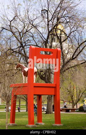 "The Yearling" sculpture by Donald Lipski, Denver, Colorado, USA Stock ...