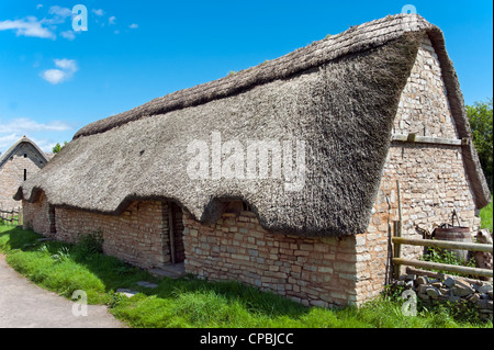 Buildings in Cosmeston Lakes Country Park Medieval Village Stock Photo ...