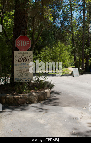 General view of the entrance to Camp Lotus on the banks of the south ...