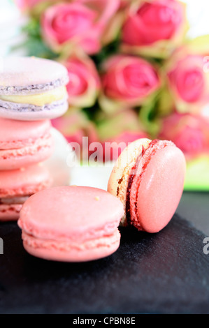 shaped macaroons for valentine's day or mother's day Stock Photo - Alamy