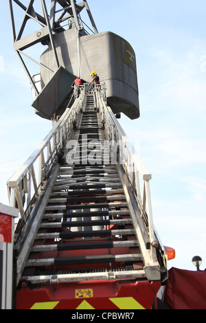 London Fire Brigade, Mercedes Turntable Ladder Stock Photo - Alamy