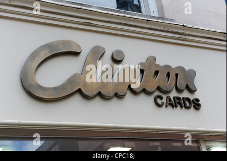 Clinton cards shop sign Stock Photo - Alamy