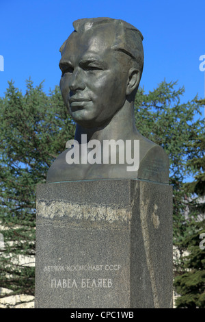 Statue of the Soviet/Russian cosmonaut Pavel Ivanovich Belyayev (1925 ...