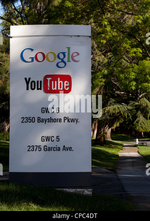 Google YouTube headquarters sign - Mountain View, California USA Stock ...