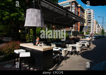 Europe, Serbia, Belgrade Sidewalk cafe in Knez Mihailova Stock Photo ...